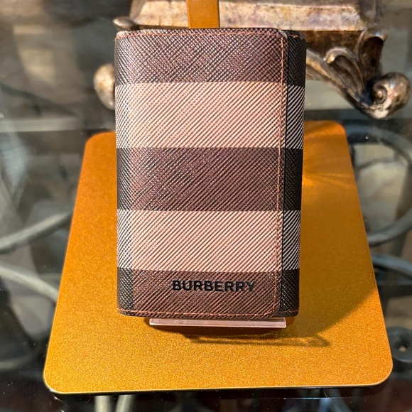 Burberry | Accessories | Burberry Black And Brown Striped Keycard ...